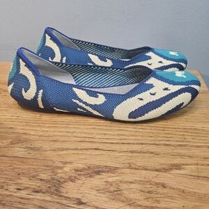 Rothy's | Shoes | Rothys The Flat Moroccan Blue Round Toe Shoes Retired ...